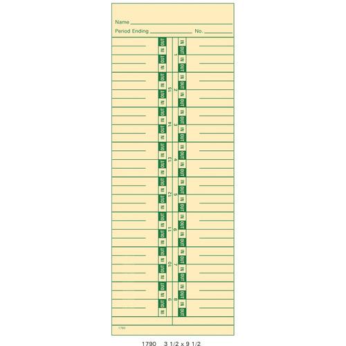 Time clock cards – Time Systems Inc