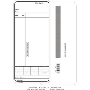 Time clock cards – Time Systems Inc
